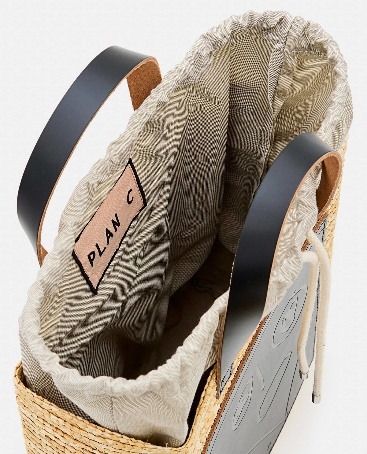 Plan C Straw Medium Shopper Plan C