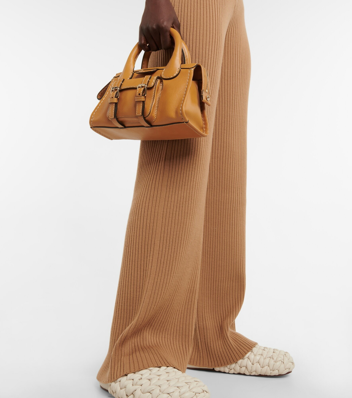 Chloe - Wool and cashmere ribbed-knit pants Chloe