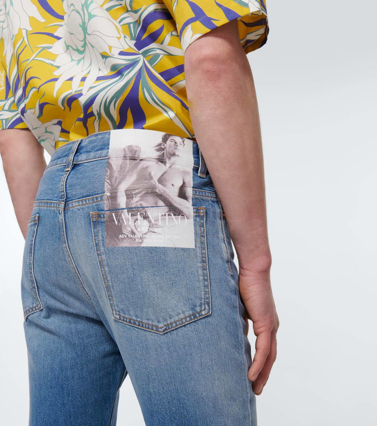 Valentino Archival print mid-rise jeans Valentino