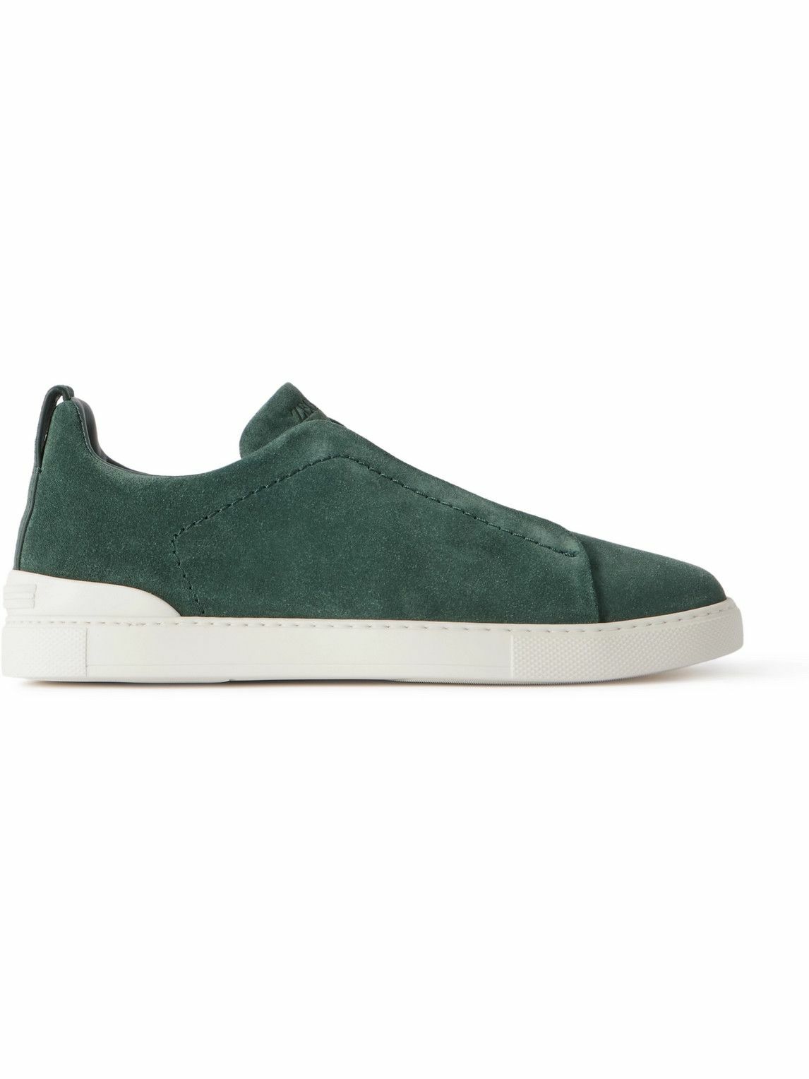 Zegna - Triple Stitch™ Suede Slip-On Sneakers - Green Zegna