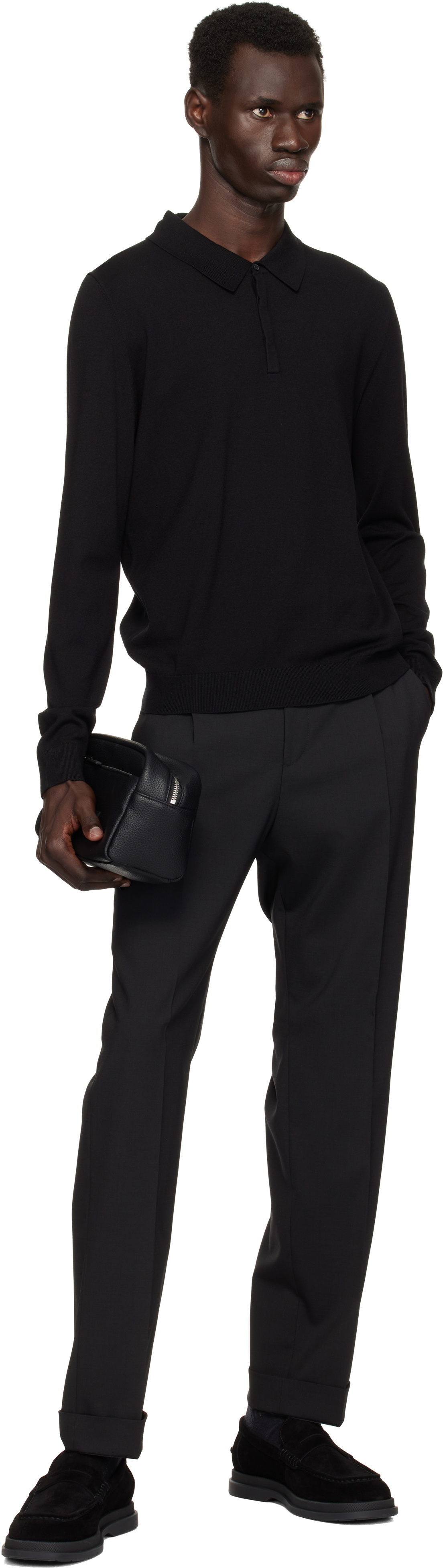 Hugo Black Suede Loafers Hugo Boss