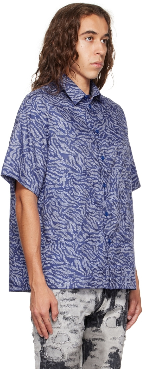 Givenchy Blue Boxy Fit Shirt Givenchy