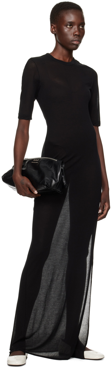 AMI Paris Black Slit Maxi Dress AMI