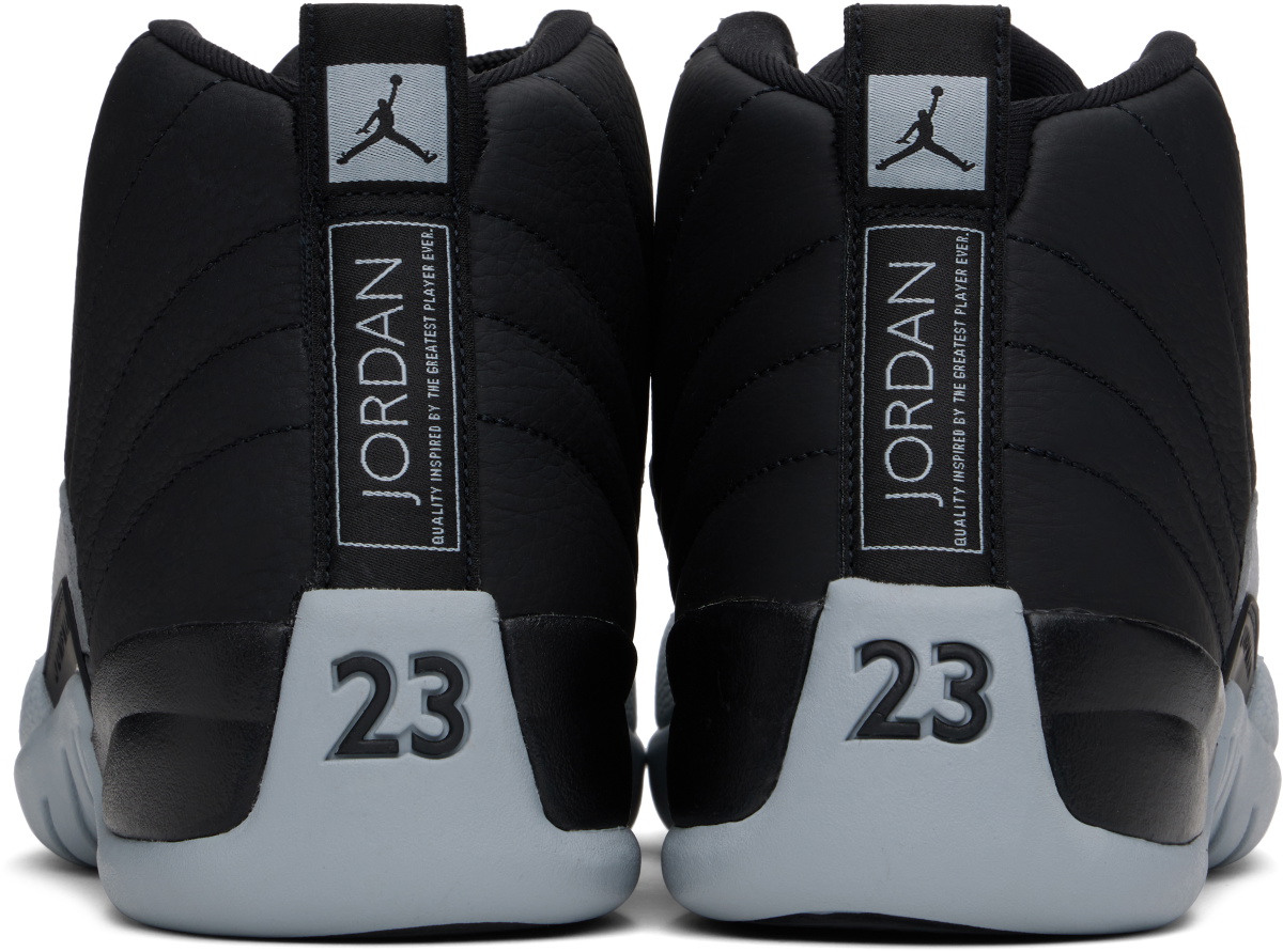 Nike Jordan Black & Gray Air Jordan 12 Retro Sneakers Nike Jordan Brand