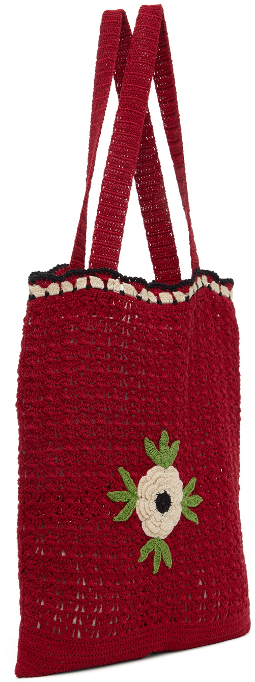 Bode Red Winchester Rose Tote Bode