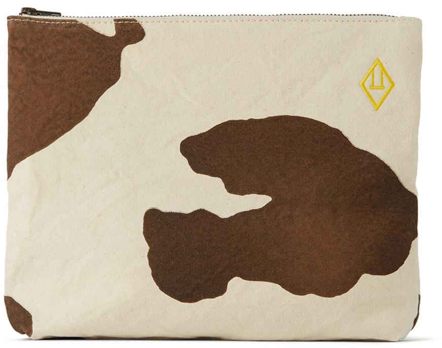 The Animals Observatory Kids Beige Raw White Cow Pouch The Animals