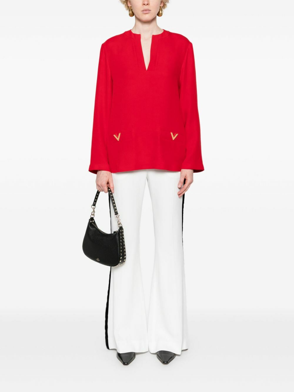 VALENTINO - Vlogo Silk Blouse Valentino