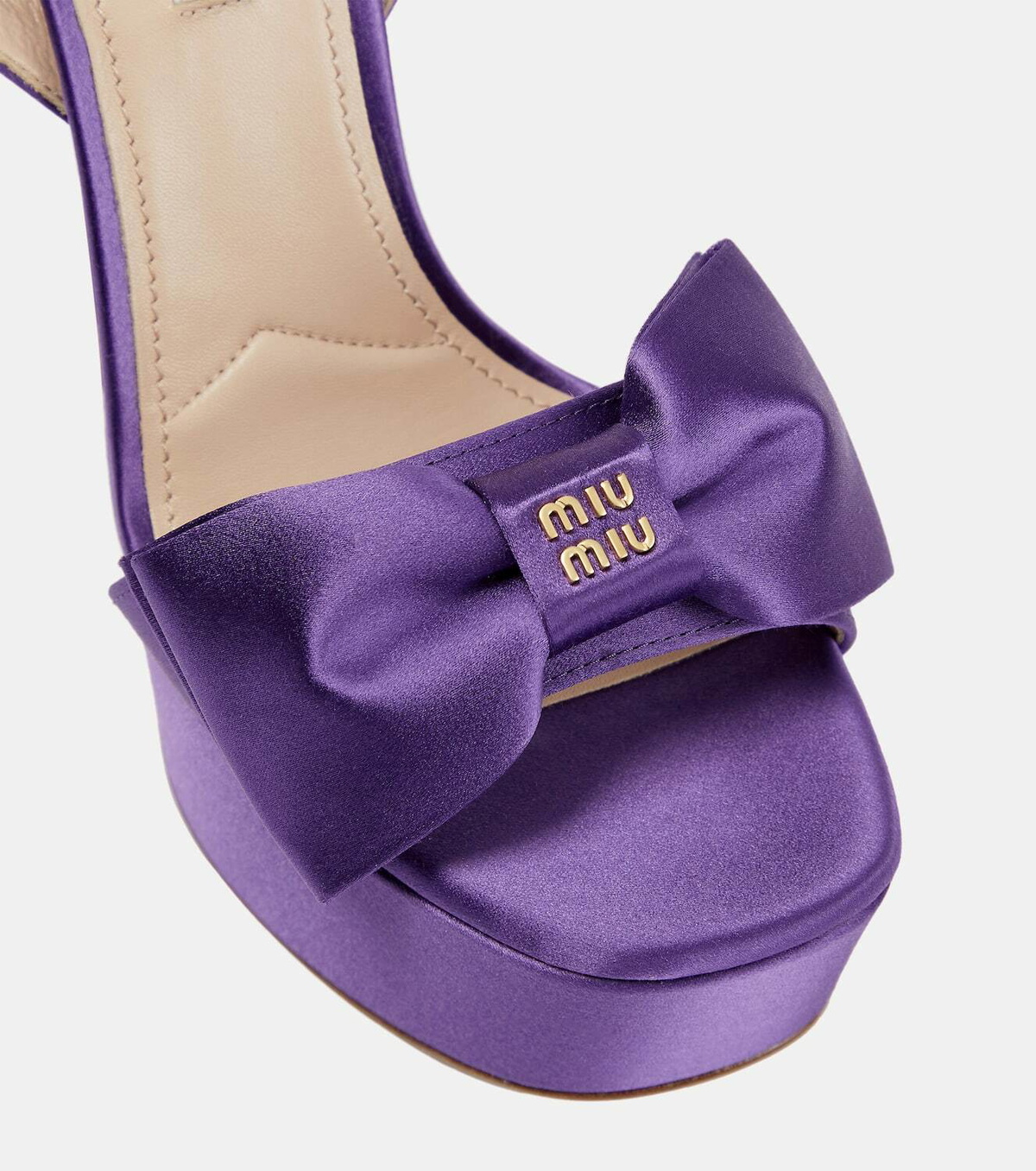 Miu Miu Satin platform sandals Miu Miu