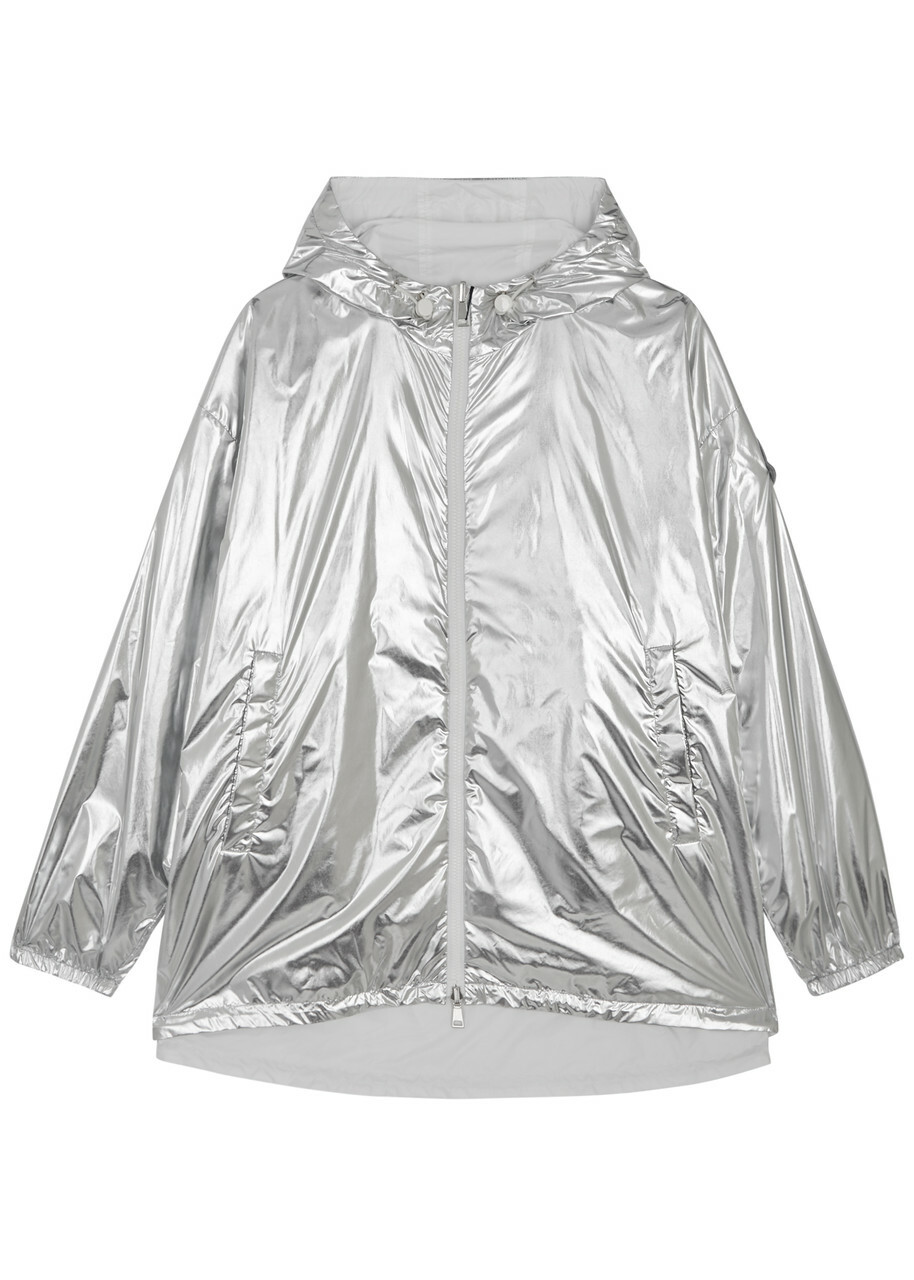 Moncler Jubba Hooded Shell Jacket Silver Moncler