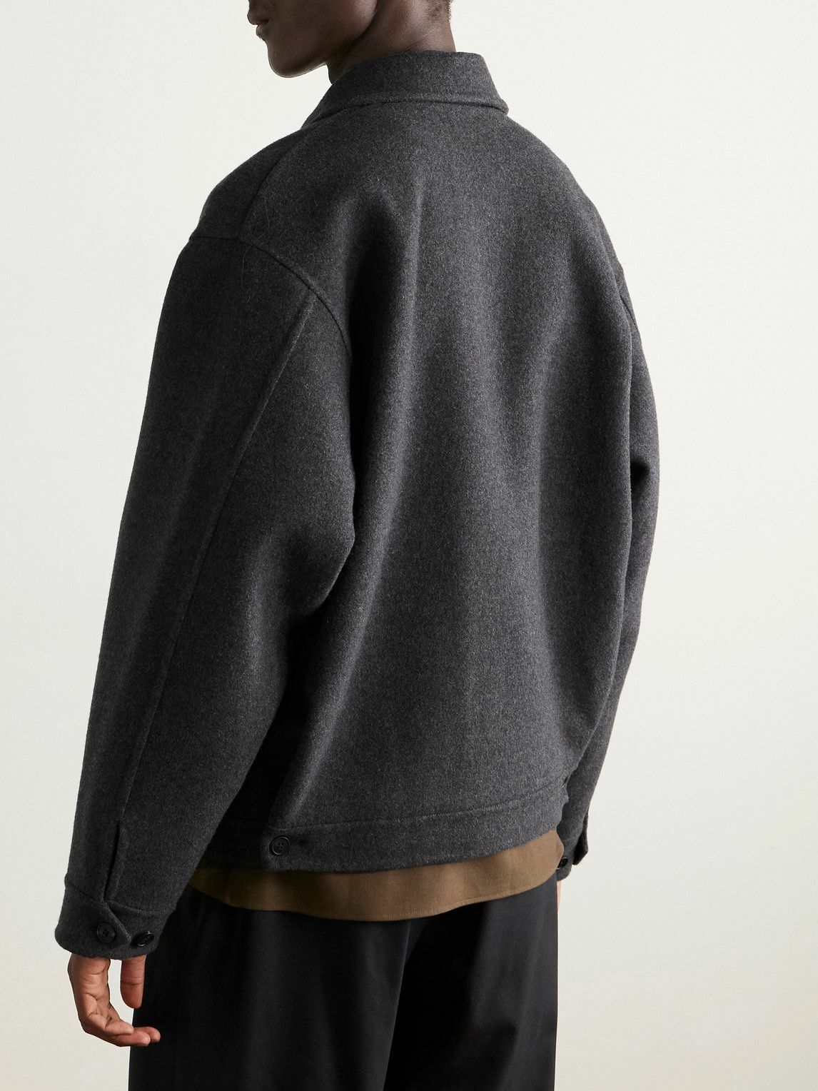 The Row - Noggu Double-Faced Cashmere and Wool-Blend Jacket - Gray The Row