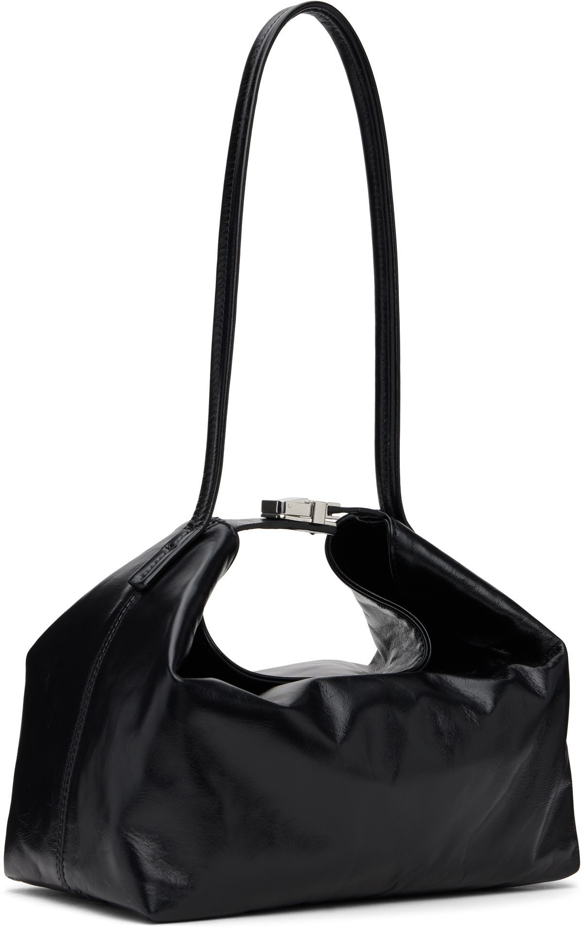 BY FAR Black Bea Creased Leather Bag By Far