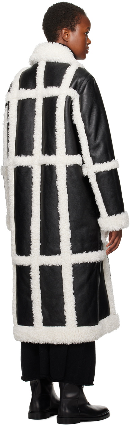 Stand Studio Black Patrice Faux-Leather Coat Stand Studio