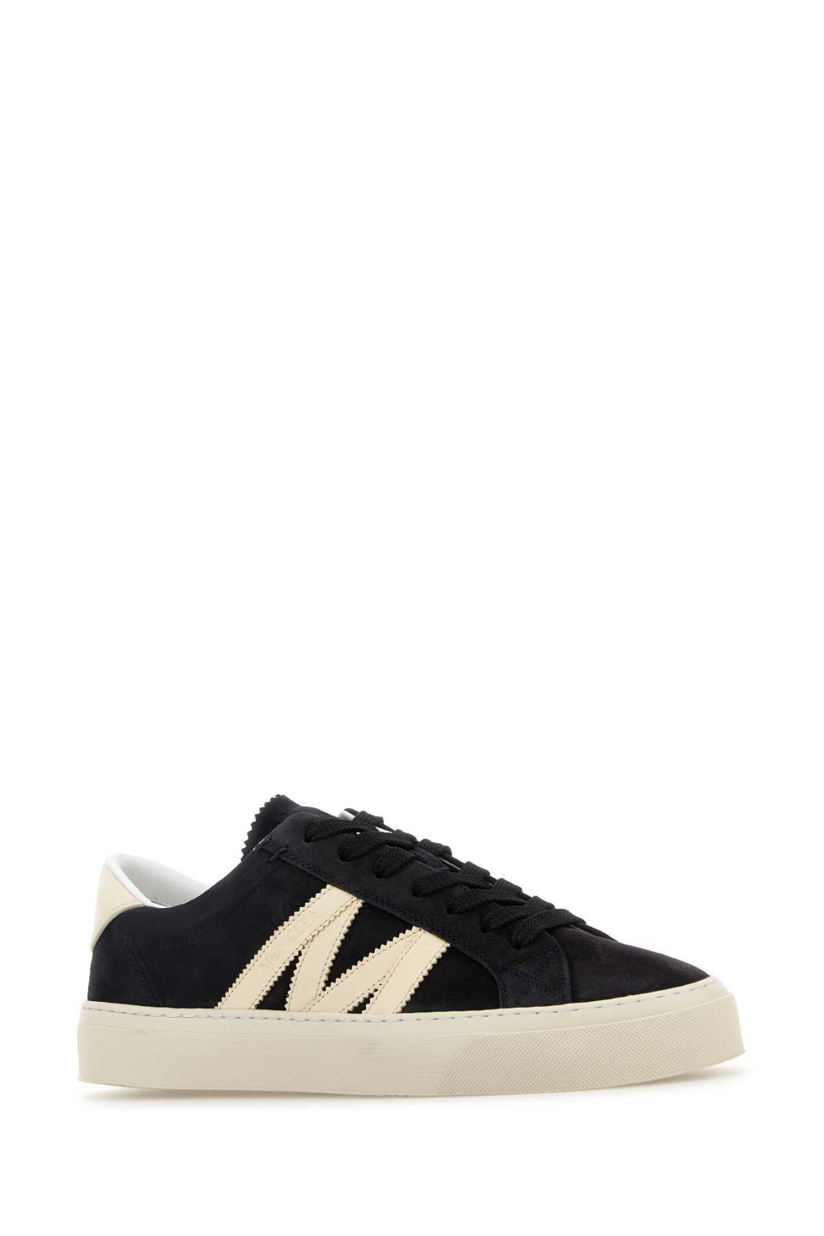 Moncler Blue Suede Monaco 2 Sneakers Moncler