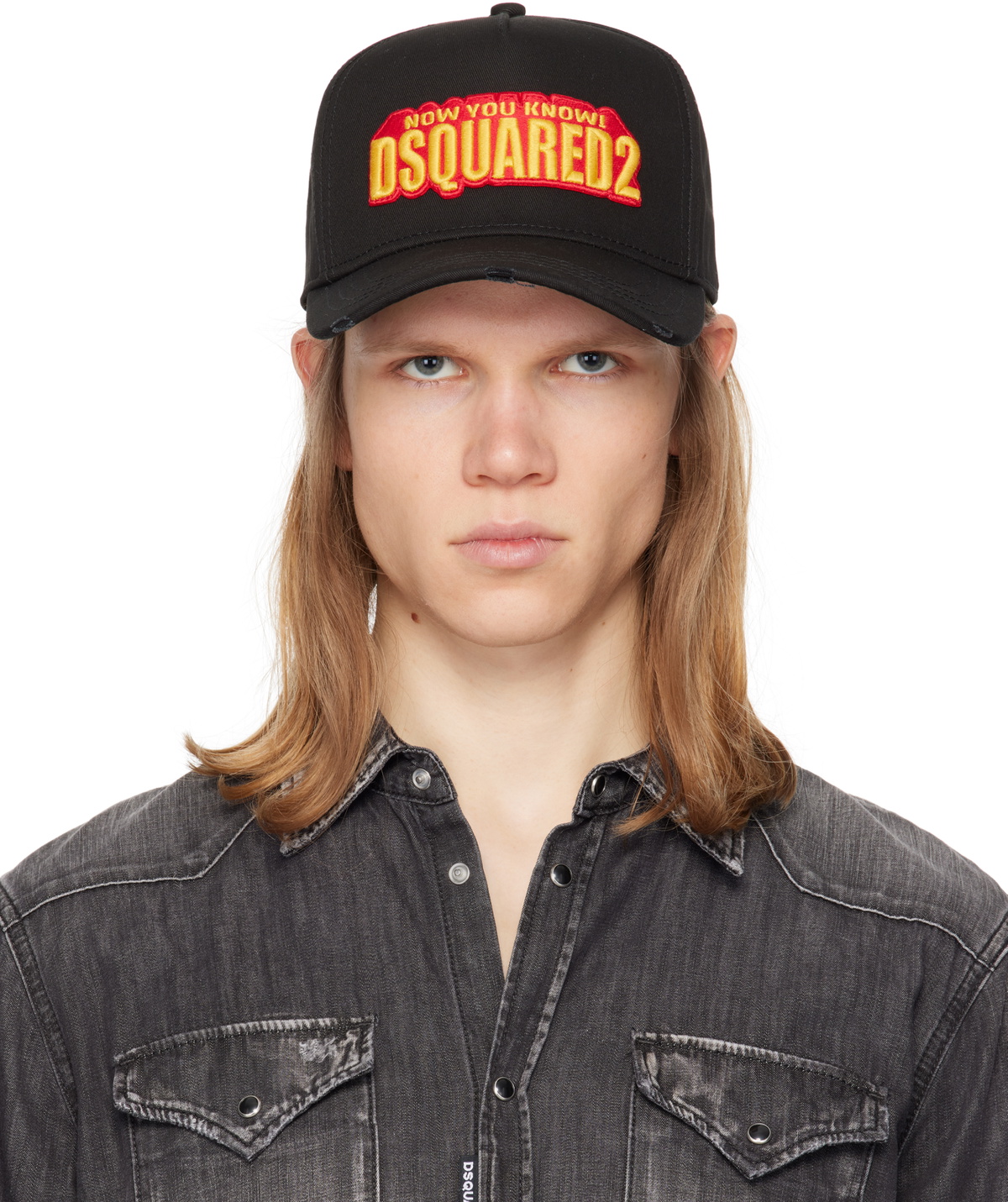 Dsquared2 Black Logo Patch Cap Dsquared2