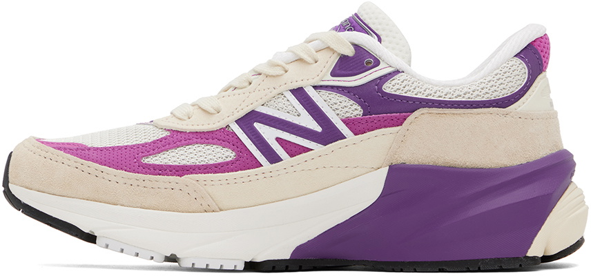 New Balance Off-White & Purple Made in USA 990v6 Sneakers New Balance