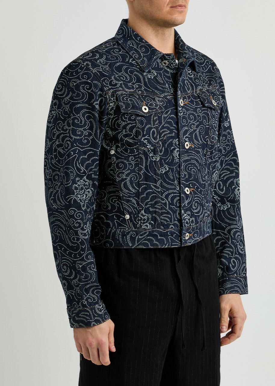 Kenzo Star Tiger Denim Jacket Indigo Kenzo