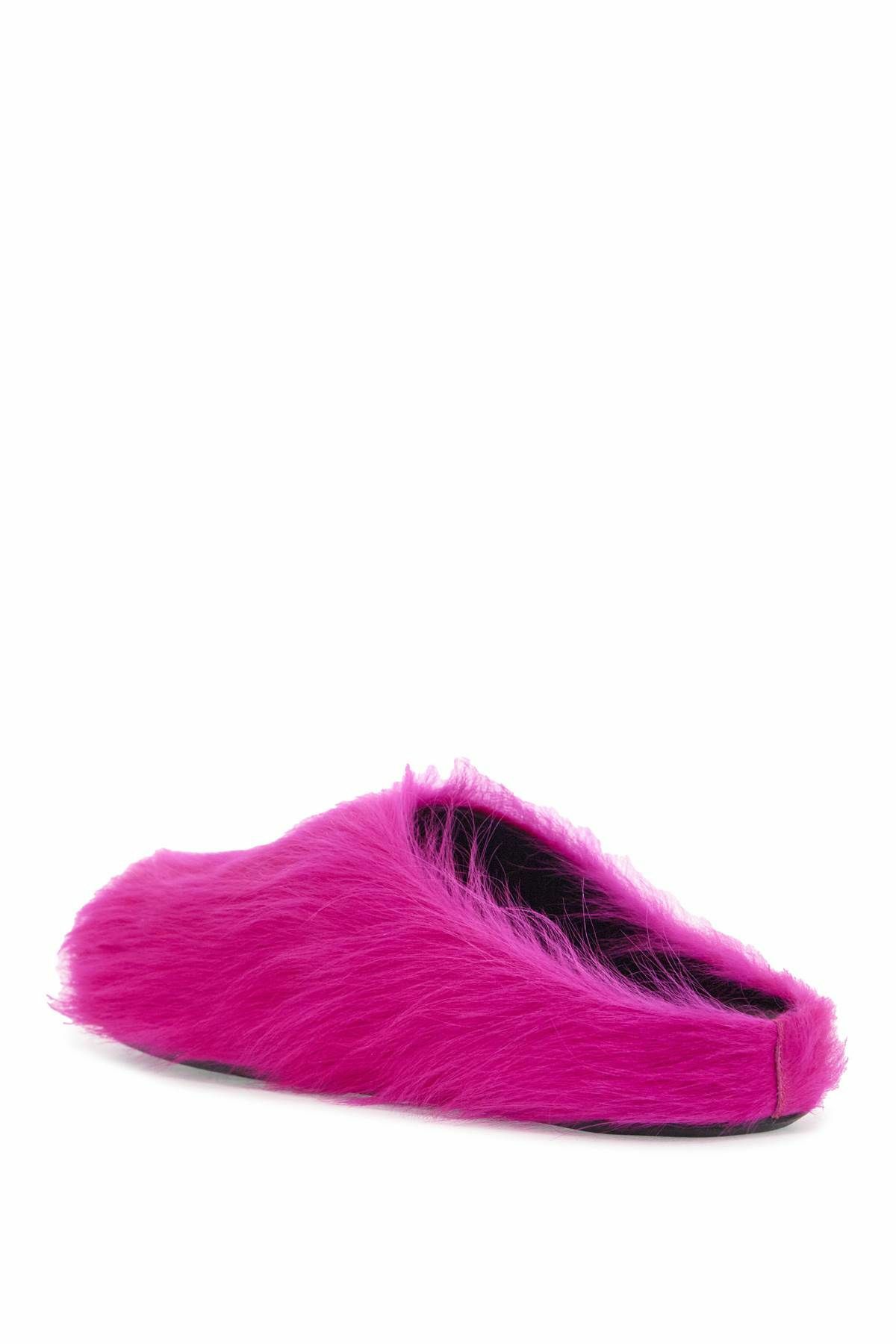 MARNI long-haired fussbett clogs Fuchsia Marni