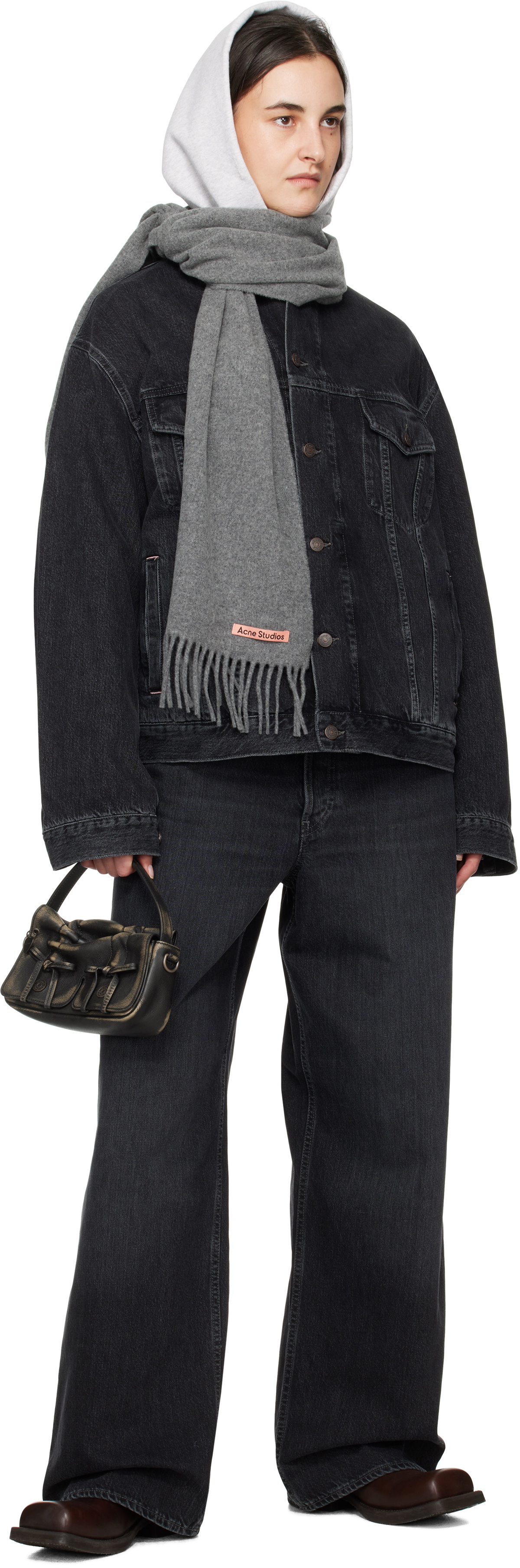Acne Studios Black Relaxed Fit Denim Jacket Acne Studios