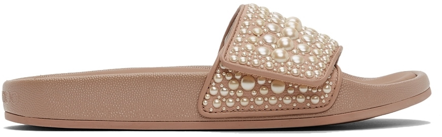 Jimmy Choo Pink Fitz Pool Slides Jimmy Choo
