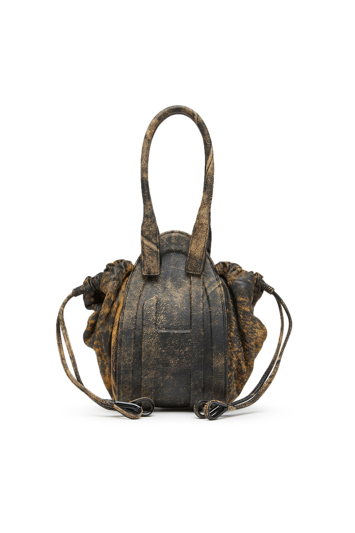 Diesel 1DR-Fold XS - Oval logo handbag in marbled leather - Handbags ...