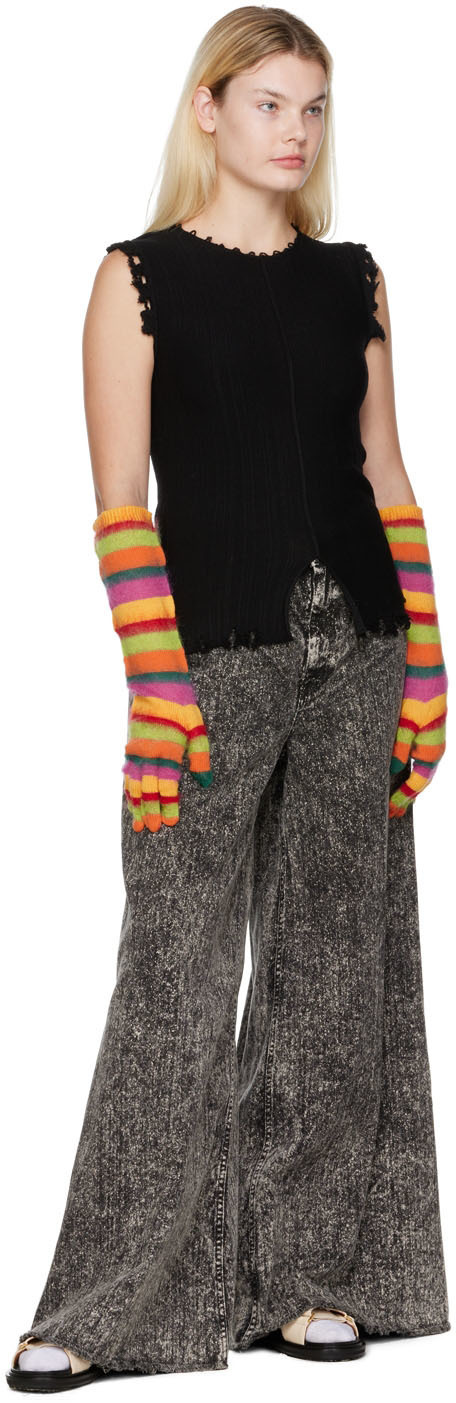 Marni Multicolor Striped Gloves Marni