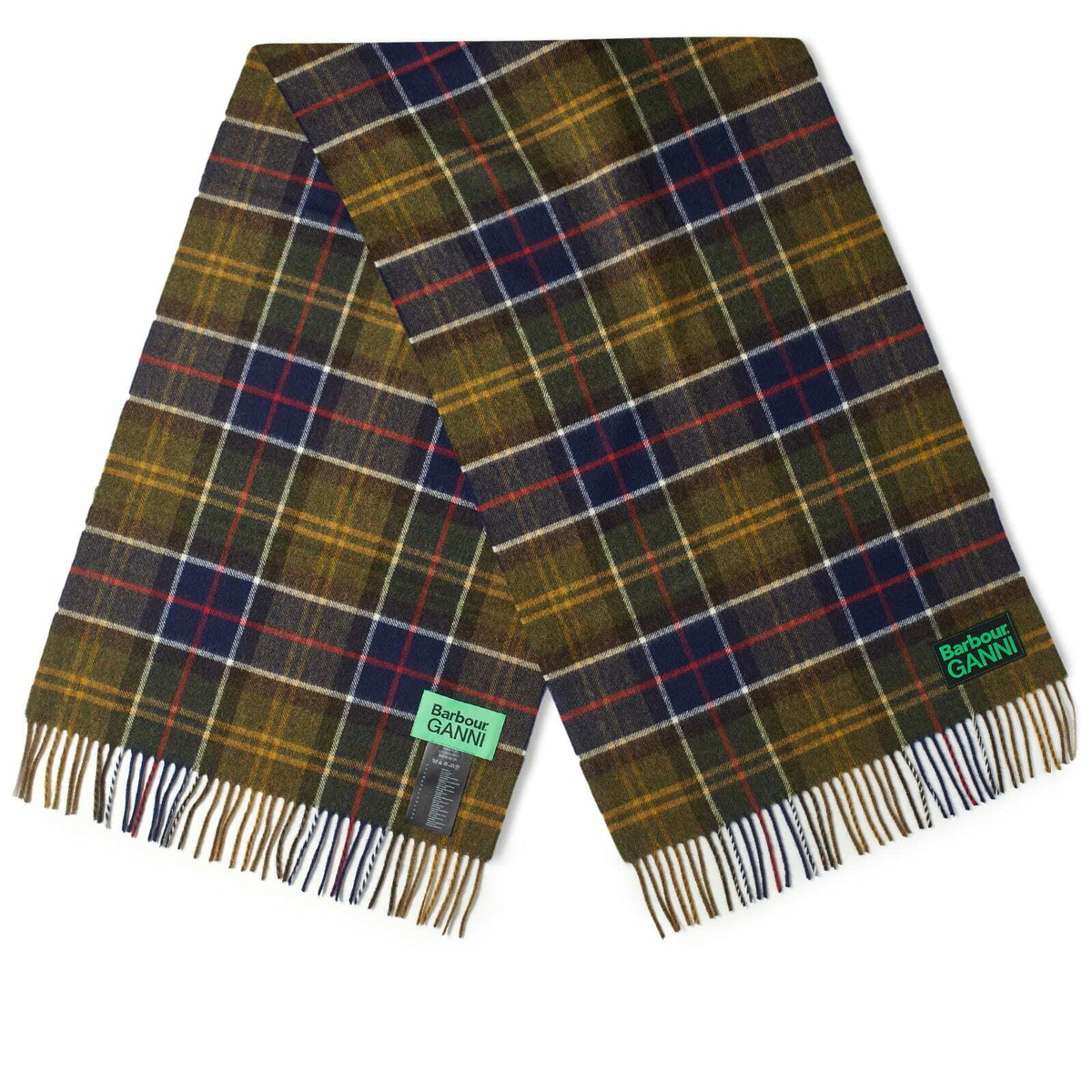 Barbour Women's x Ganni Tartan Scarf in Classic Tartan Barbour