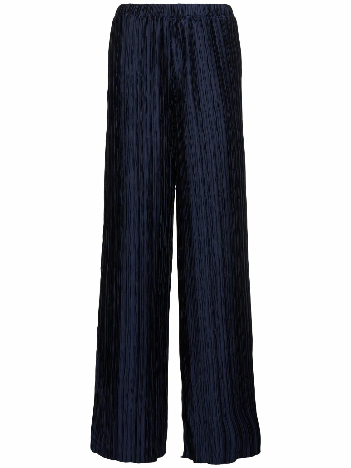 16ARLINGTON Mandrake Pleated Satin Wide Pants 16Arlington
