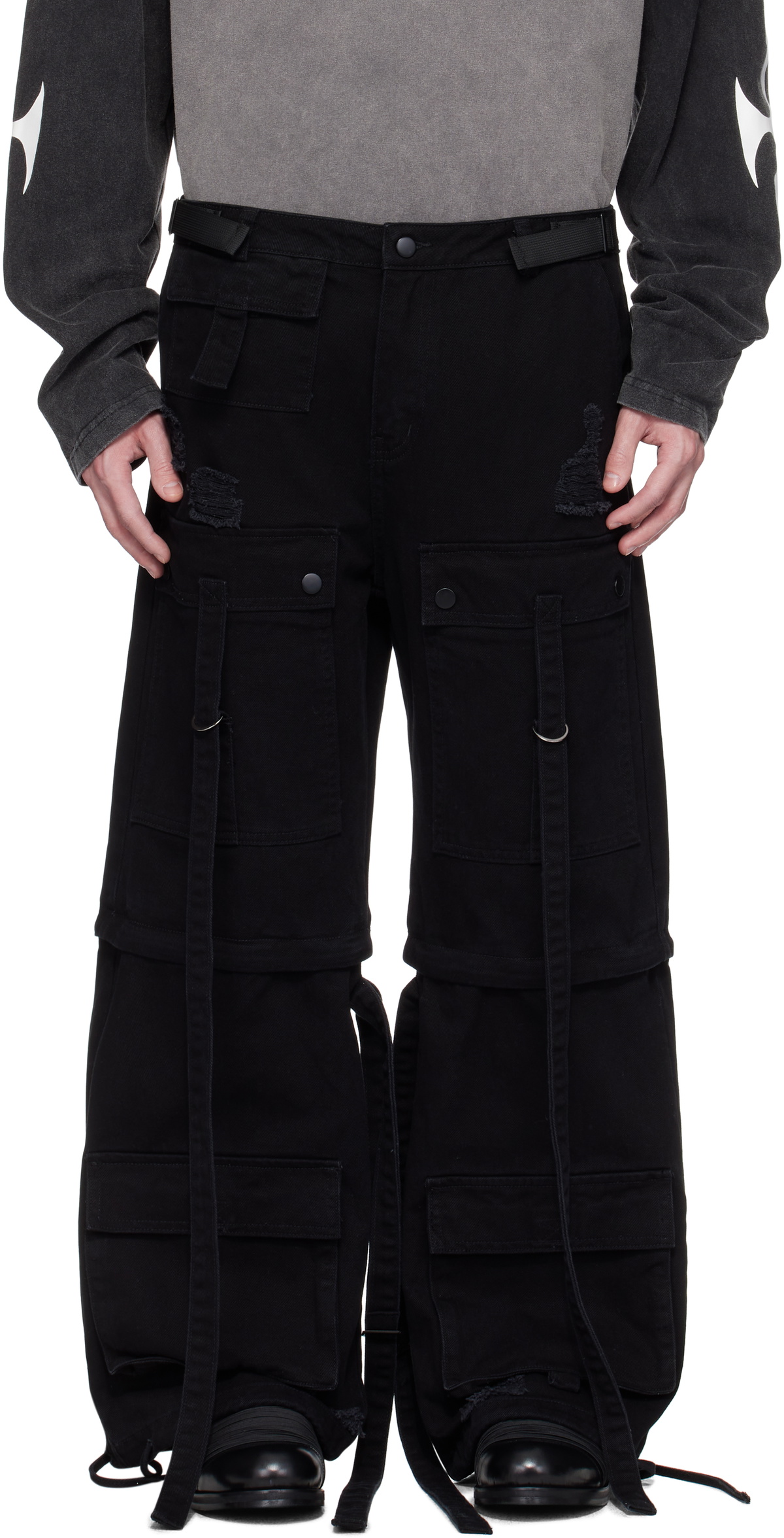 Kusikohc SSENSE Exclusive Black Polyester Trousers KUSIKOHC Kusikohc SSENSE Exclusive Black Polyester Trousers KUSIKOHC
