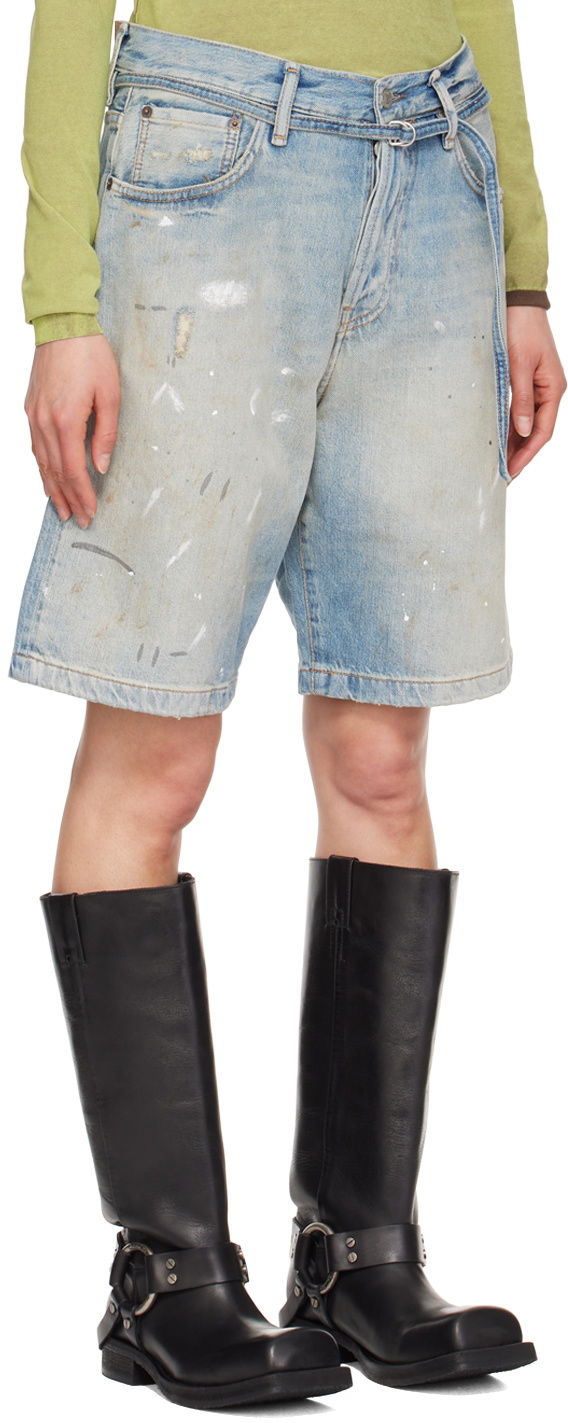 Acne Studios Blue Loose-Fit Denim Shorts Acne Studios