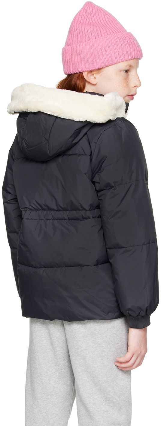 Mini Rodini Kids Black Panda Puffer Jacket Mini Rodini