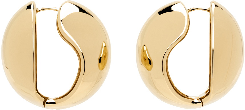 Coperni Gold Logo Earrings Coperni