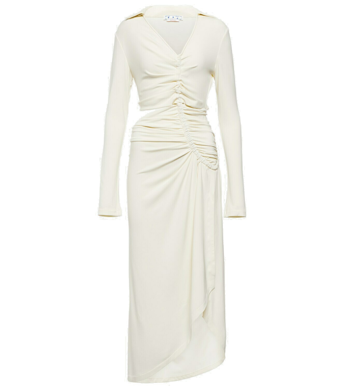 Off-White - Cutout crêpe midi dress Off-White