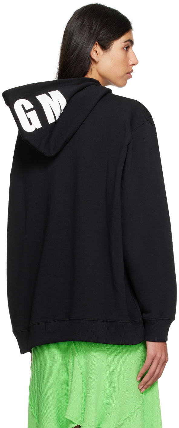 MSGM Black Oversized Hoodie MSGM