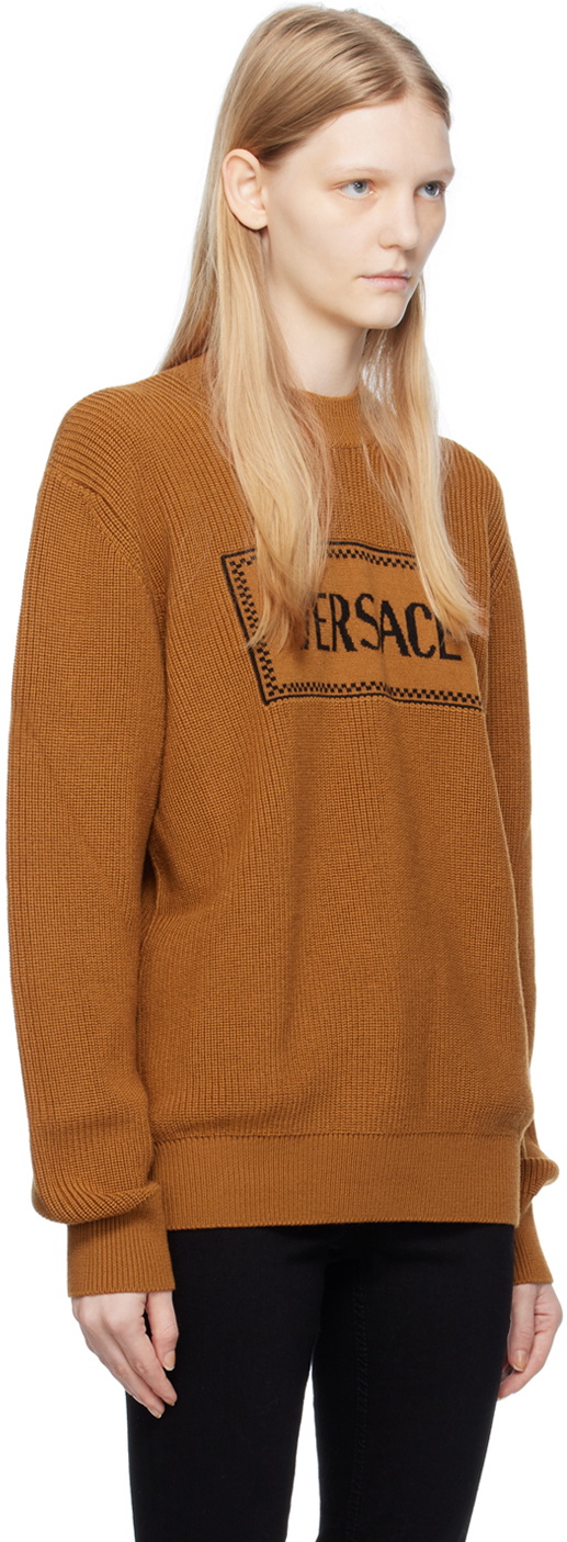 Versace Orange 90s Vintage Sweater Versace