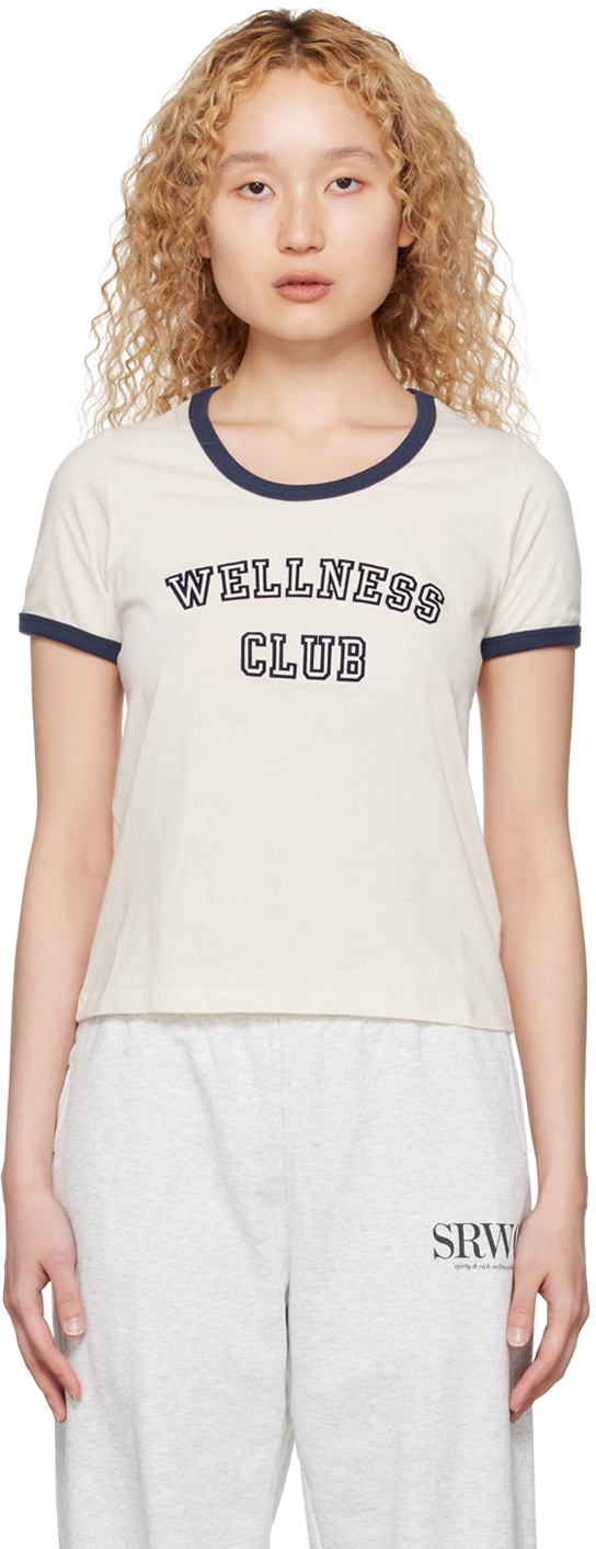 Sporty & Rich Off-White Ringer T-Shirt Sporty & Rich