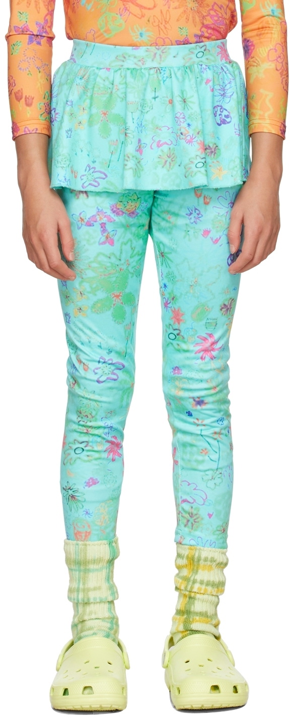 Collina Strada SSENSE Exclusive Kids Blue Ruffle Trousers Collina Strada