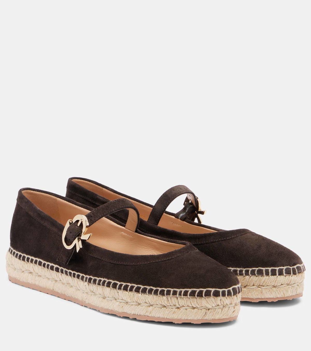 Gianvito Rossi Elda suede espadrilles Mary Jane flats Gianvito Rossi
