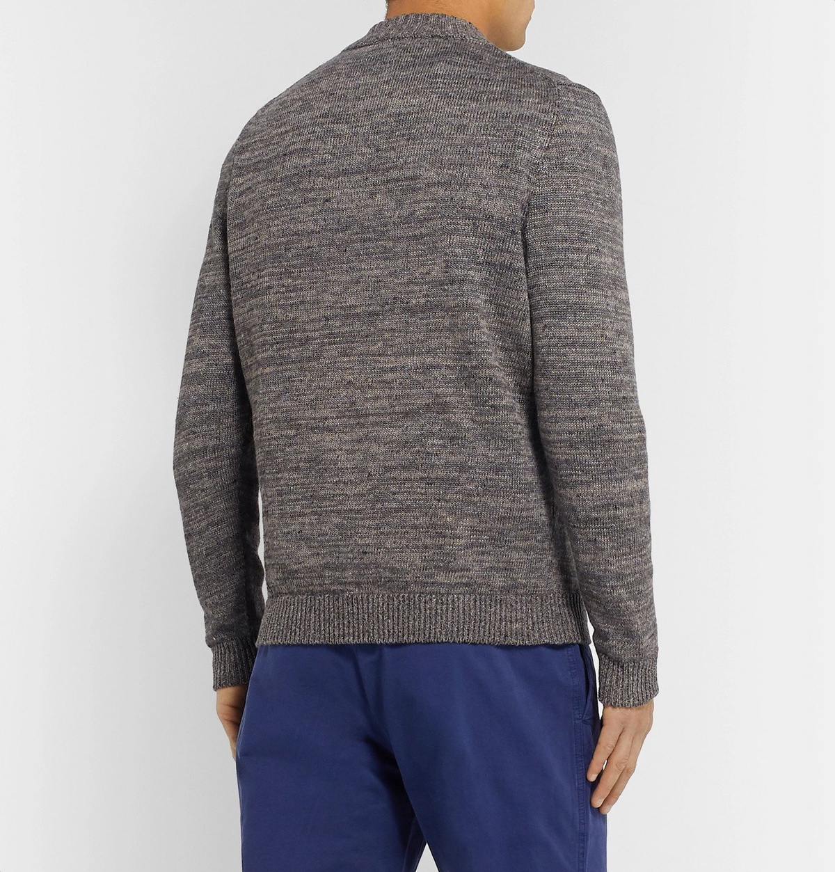 Inis Meáin - Linen Half-Zip Sweater - Gray Inis Meáin