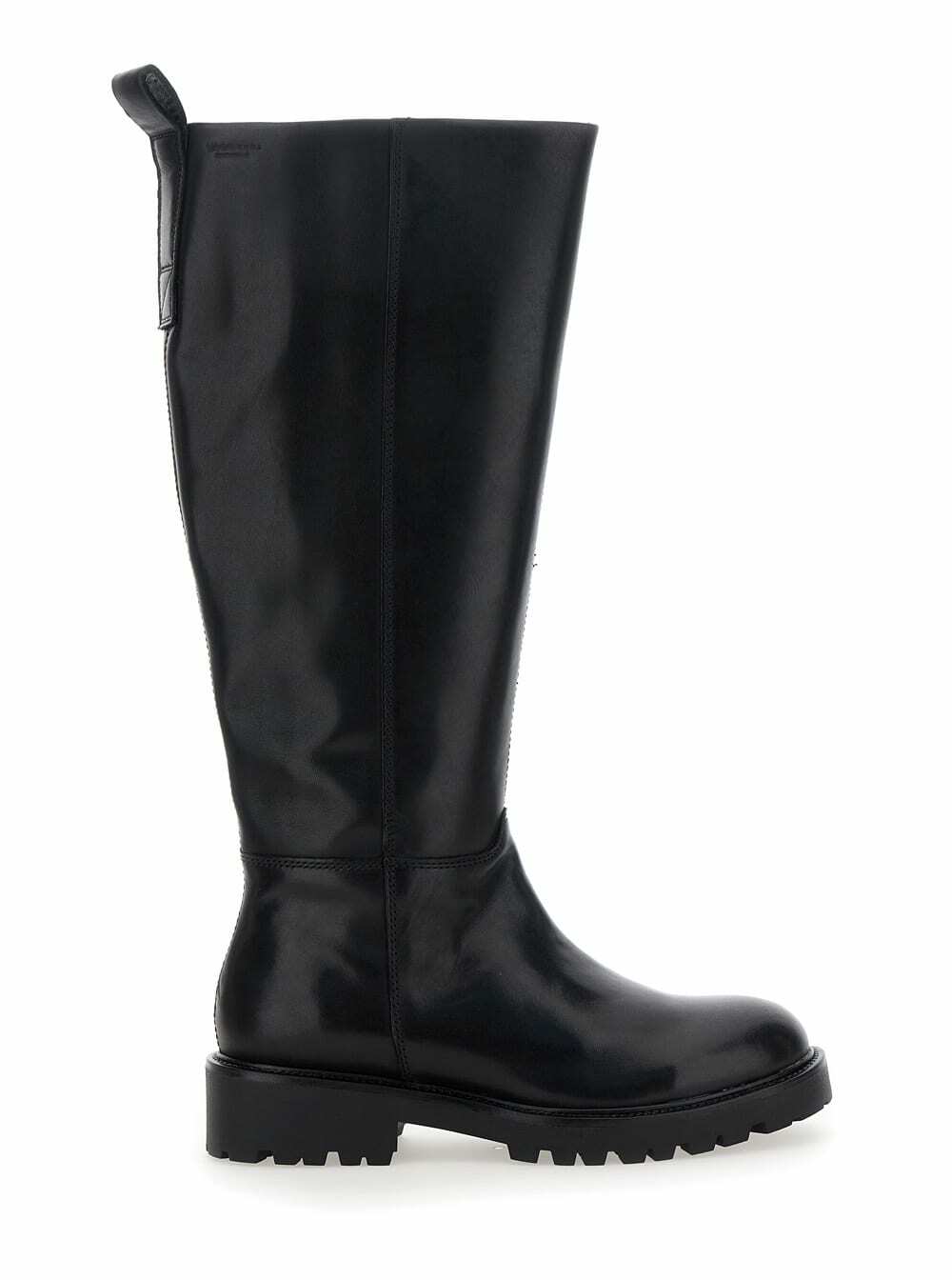 Vagabond kenova Black Knee High Boots In Leather Woman Vagabond