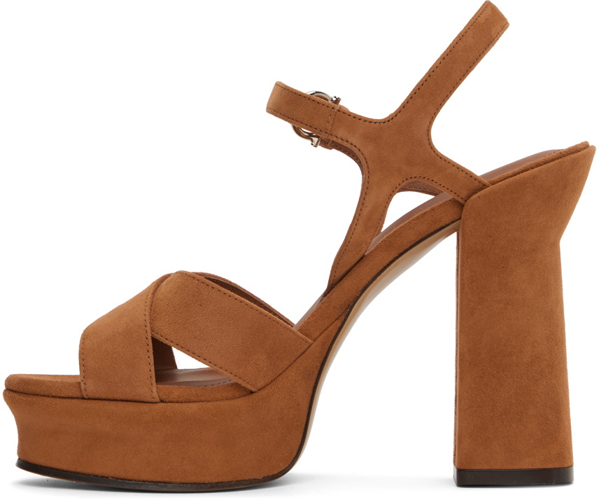 Salvatore Ferragamo Brown Platform Sandals Salvatore Ferragamo