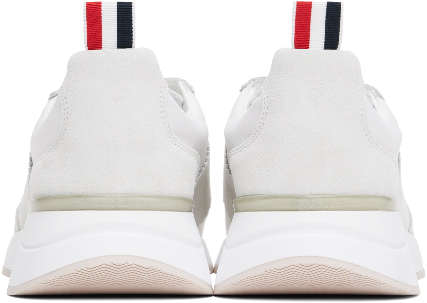 Thom Browne White & Gray Sprinter Sneakers Thom Browne