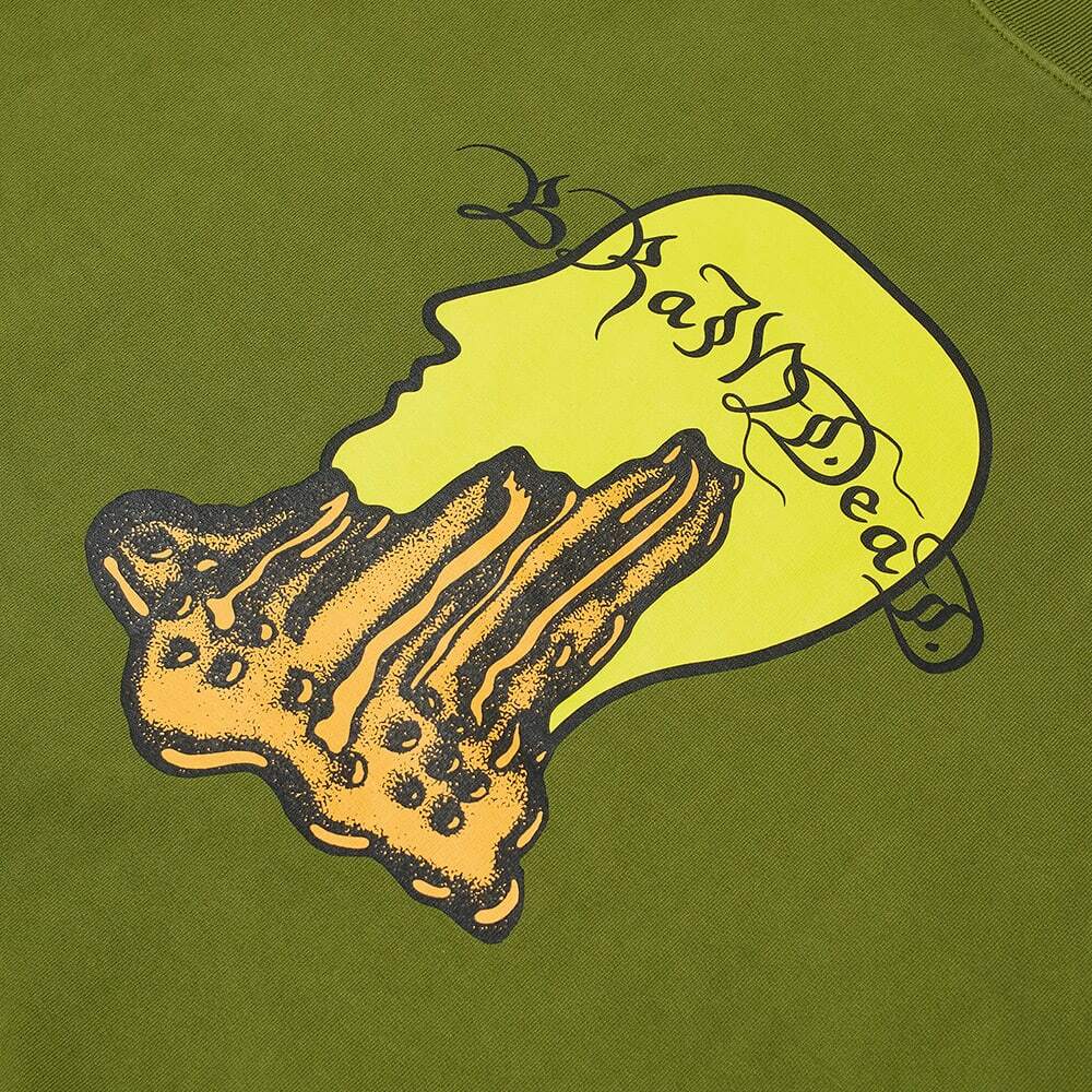 Brain Dead Men's Mount Slime Crew Sweat in Olive Brain Dead