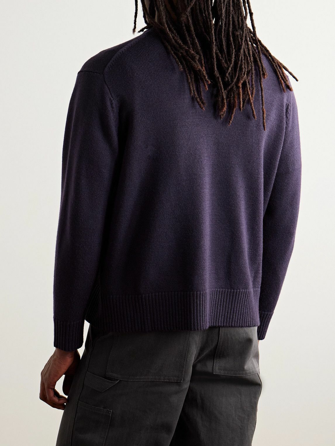 BODE - Juniper Merino Wool Sweater - Purple Bode
