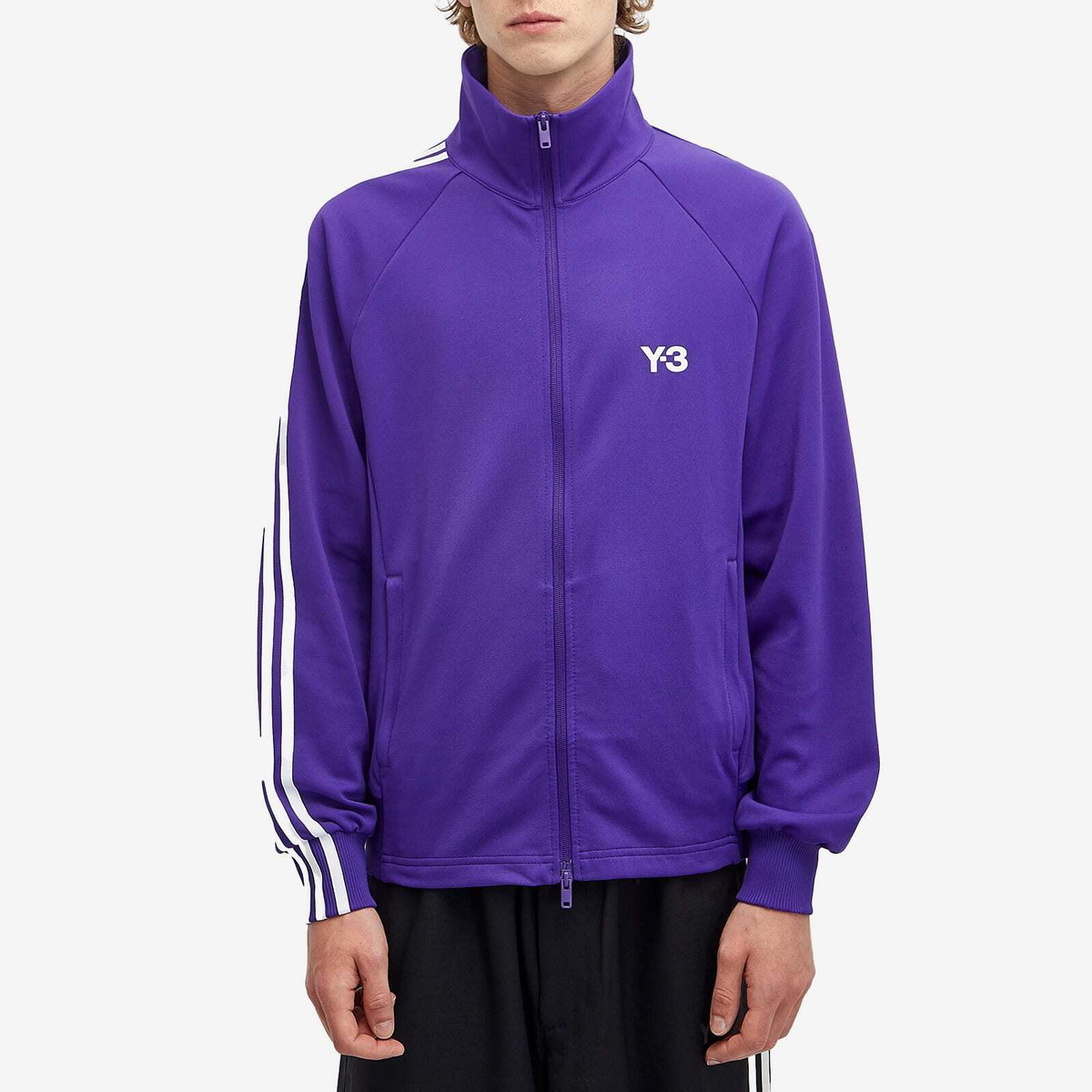 Y-3 Men's 3-Stripe Track Top in Violet Y-3