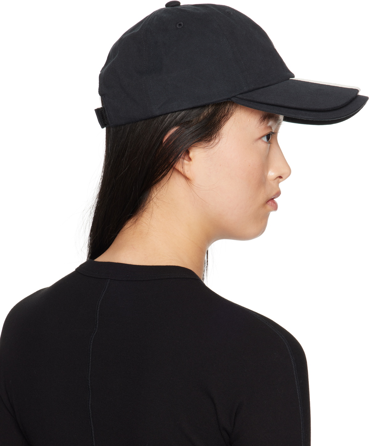 Y-3 Black 3-Stripes Cap Y-3