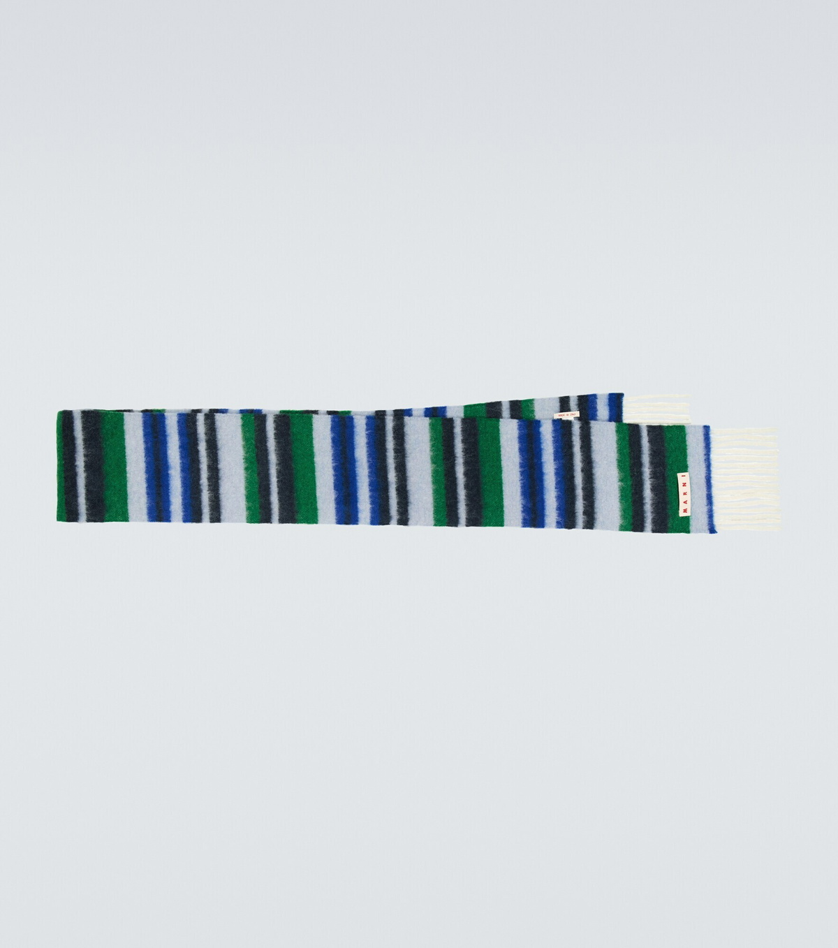 Marni - Striped wool and alpaca blend scarf Marni