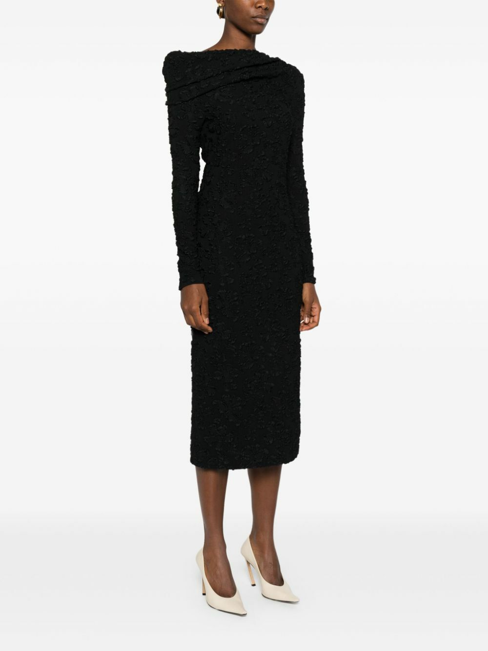Givenchy Black Floral-Embroidered Dress Givenchy