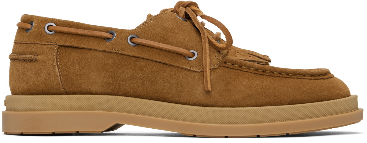 Hugo Tan Suede Boat Shoes