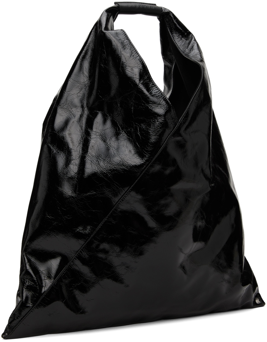 MM6 Maison Margiela Black Medium Triangle Tote MM6 Maison Margiela