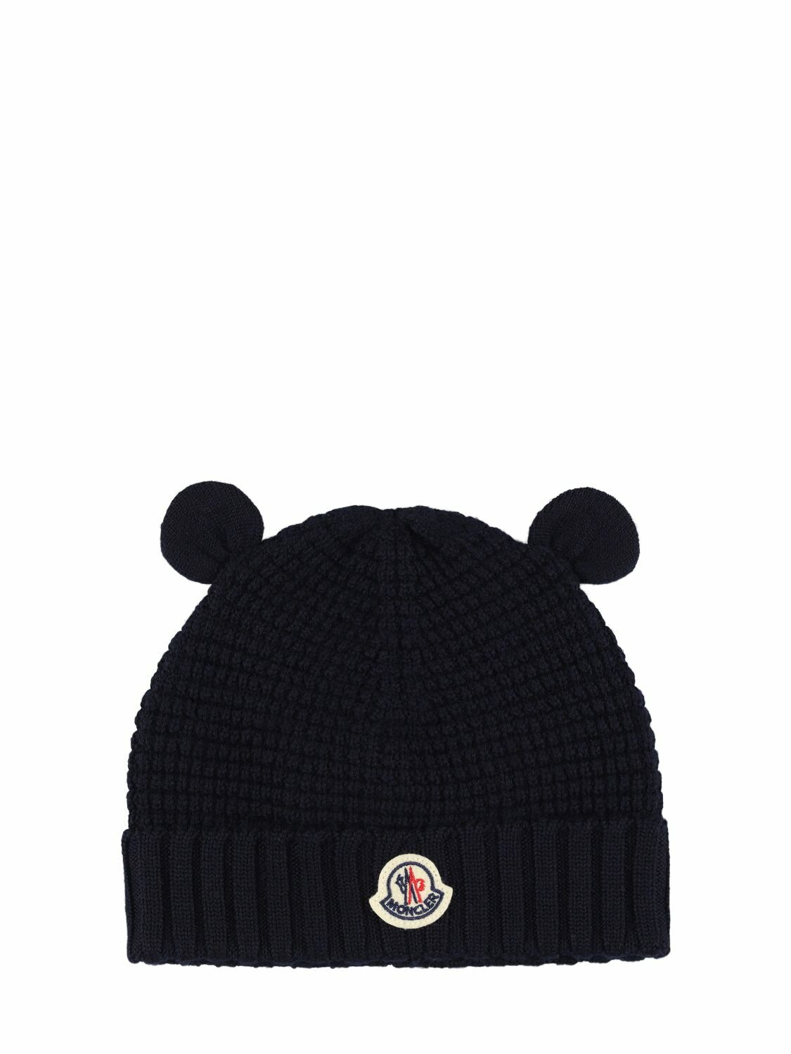 MONCLER Virgin Wool Teddy Bear Ears Beanie Moncler
